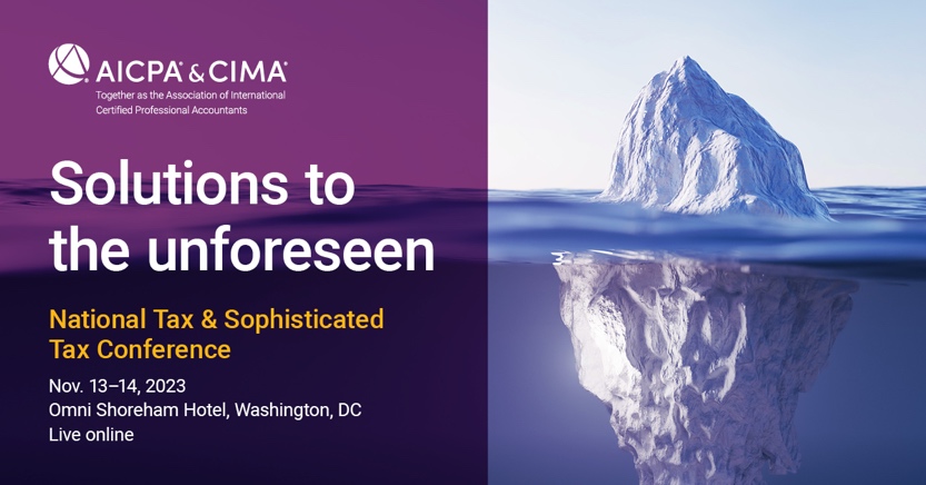 Spread the Word - National Tax & Sophisticated Tax Conference | AICPA Conferences